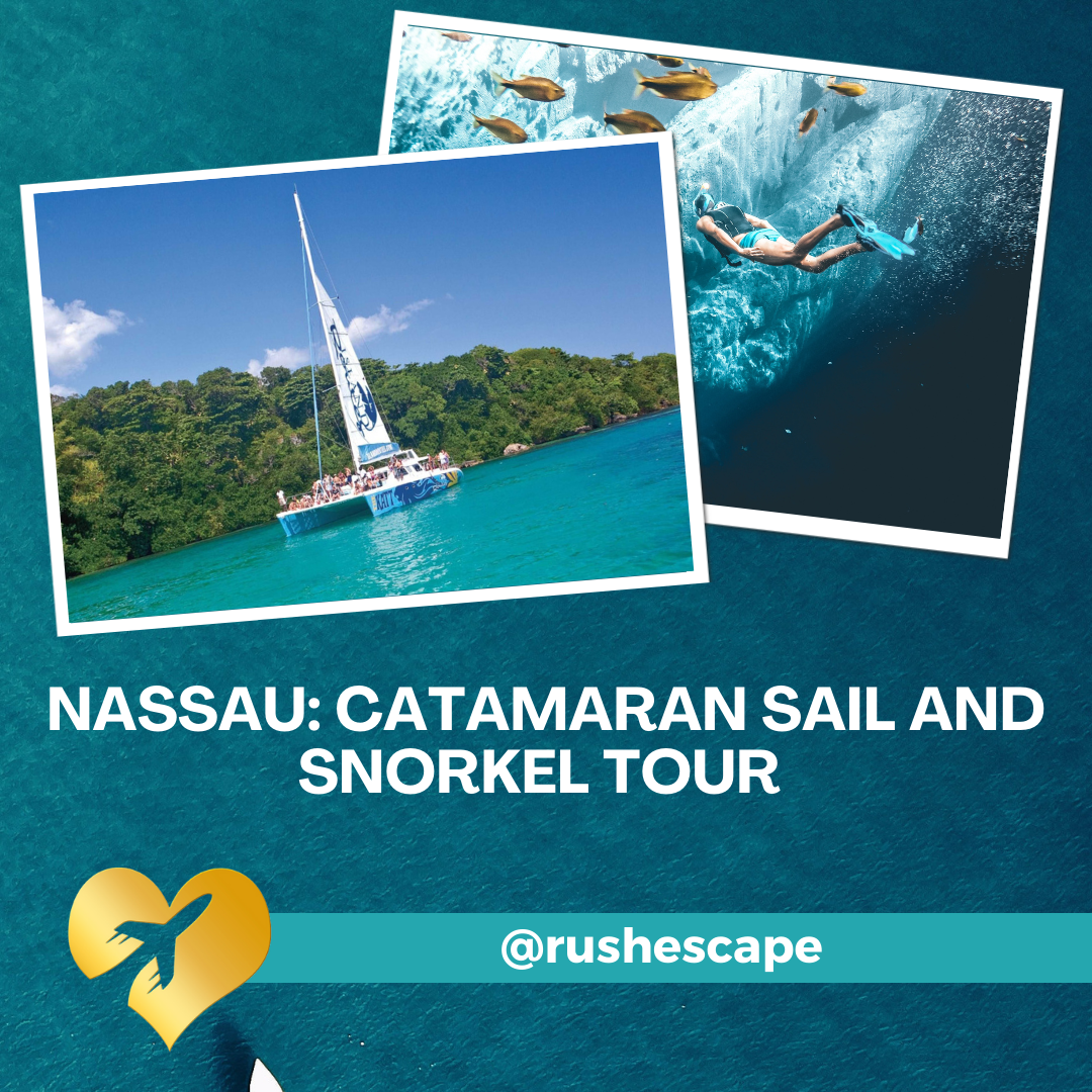 Nassau: Catamaran Sail and Snorkel Tour – Rush Escape